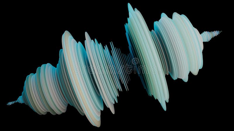 Abstract Colorful Sound Wave Visualization with Vibrant Layers of ...
