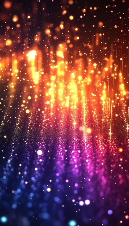 Abstract Colorful Spectrum of Blurred Light, Representing Audio Visual ...