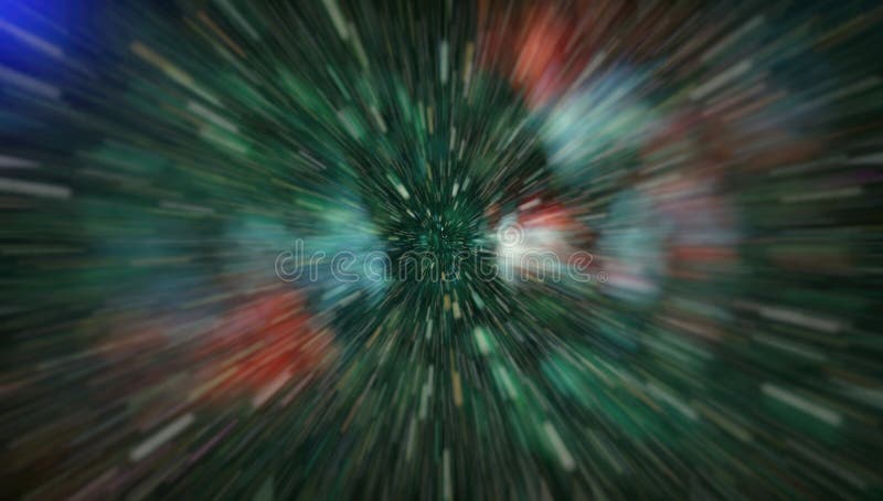 Abstract Scene of Flight in Space, Space Traveling, Time Machine ...