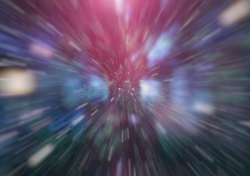 Abstract Scene of Flight in Space, Space Traveling, Time Machine ...