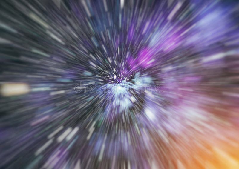 Abstract Scene of Flight in Space, Space Traveling, Time Machine ...