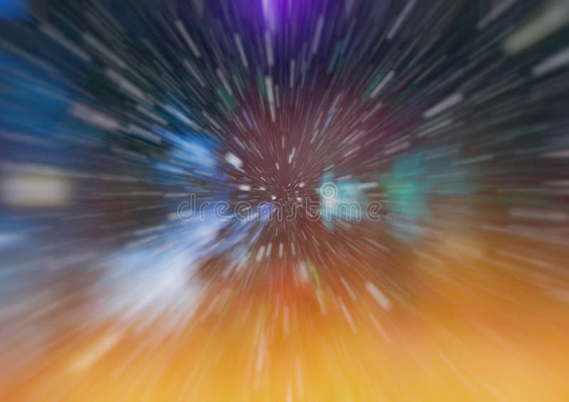 Abstract Scene of Flight in Space, Space Traveling, Time Machine ...