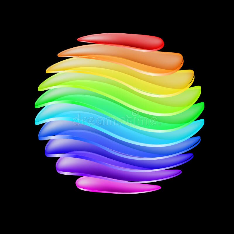 Abstract colorful sphere stock vector. Illustration of curved - 38153302