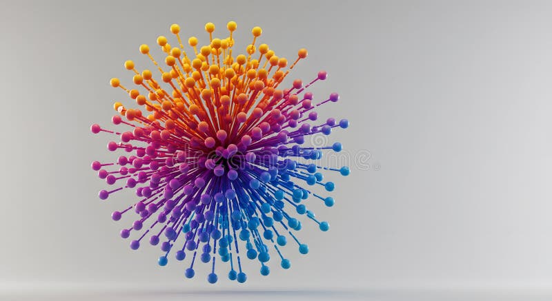 Abstract Colorful Sphere 3D Render: Vibrant Gradient Rainbow Explosion ...