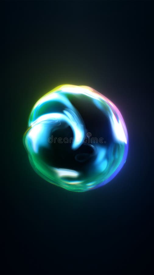 An Abstract Colorful Sphere Enhanced with Striking Light Effects for ...