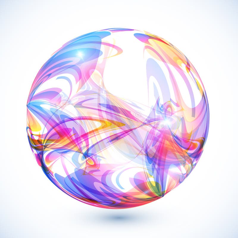 Abstract Colorful Sphere on White Background Stock Vector ...