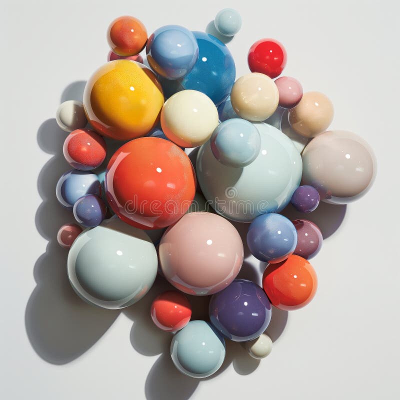 Abstract Colorful Spheres Composition Stock Photo - Image of creative ...