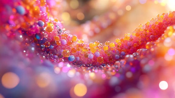 Abstract Colorful Spheres Forming a Wave Like Structure Stock ...