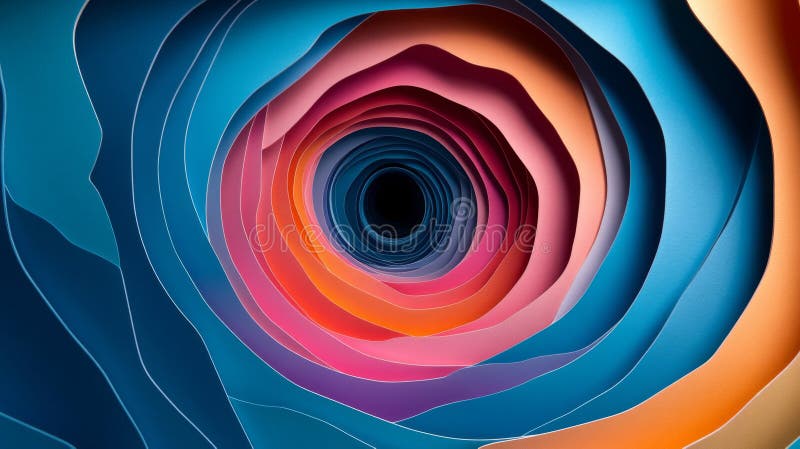 Abstract Colorful Spiral Paper Texture Background Stock Illustration ...