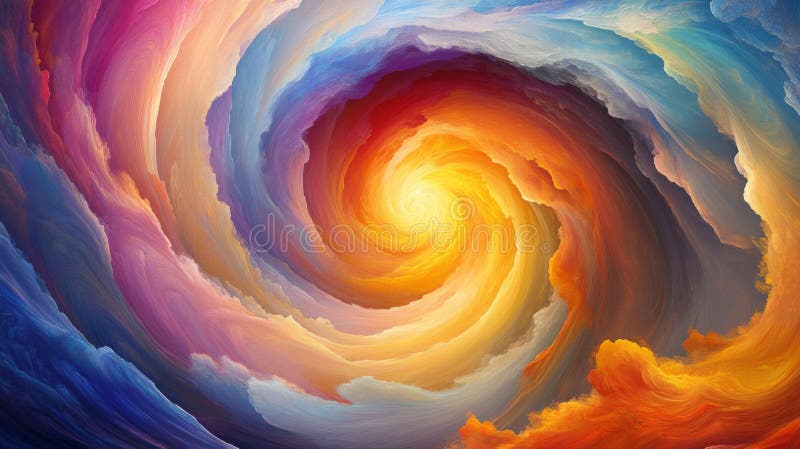 Abstract Colorful Spiral Vortex Swirl Background Stock Illustration ...