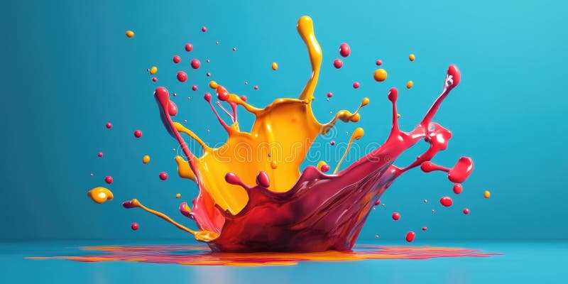 Abstract Colorful Splash 3D Background for Generative and Dynamic Art ...