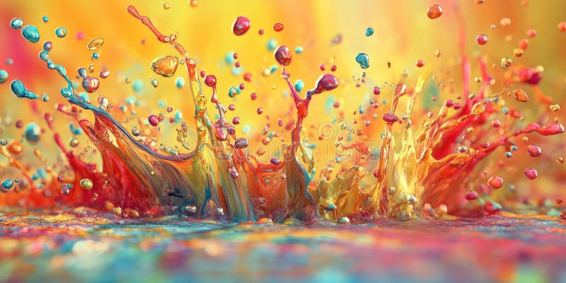 Abstract Colorful Splash 3D Background for Generative and Dynamic Art ...