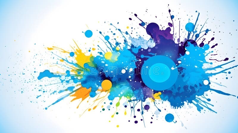 An Abstract Colorful Splatter - Generative AI Stock Illustration ...