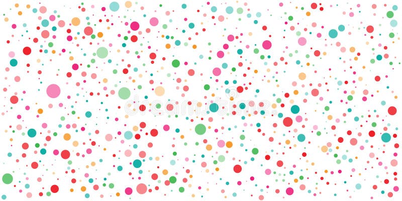 Abstract Colorful Spotted Pattern - Random Placed Spots, Circles of ...