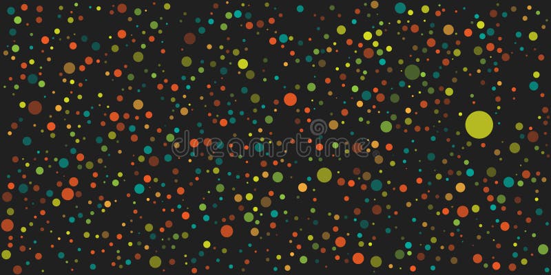 Abstract Colorful Spotted Pattern - Random Placed Spots, Circles of ...