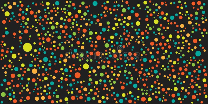 Abstract Colorful Spotted Pattern - Random Placed Spots, Circles of ...