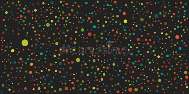 Abstract Colorful Spotted Pattern - Random Placed Spots, Circles of ...
