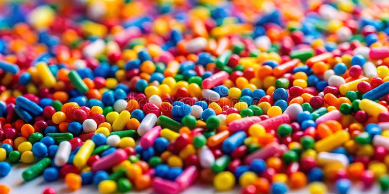 Abstract Colorful Sprinkles on White Background a Vibrant Pop Art ...
