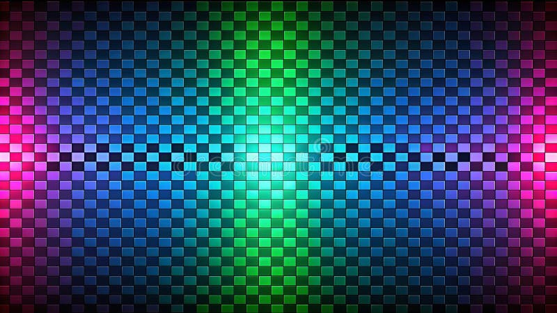 Abstract Colorful Square Grid Pattern with Gradient Lighting Effects ...