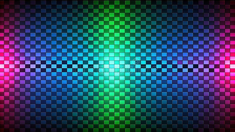 Abstract Colorful Square Grid Pattern with Gradient Lighting Effects ...