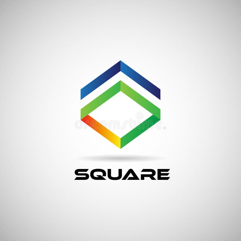 Abstract Colorful Square Shape Company Business Logo Stock Illustration ...