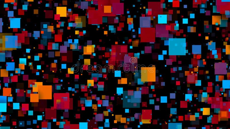 Abstract Colorful Squares. Seamless Loop Animation Background Stock ...