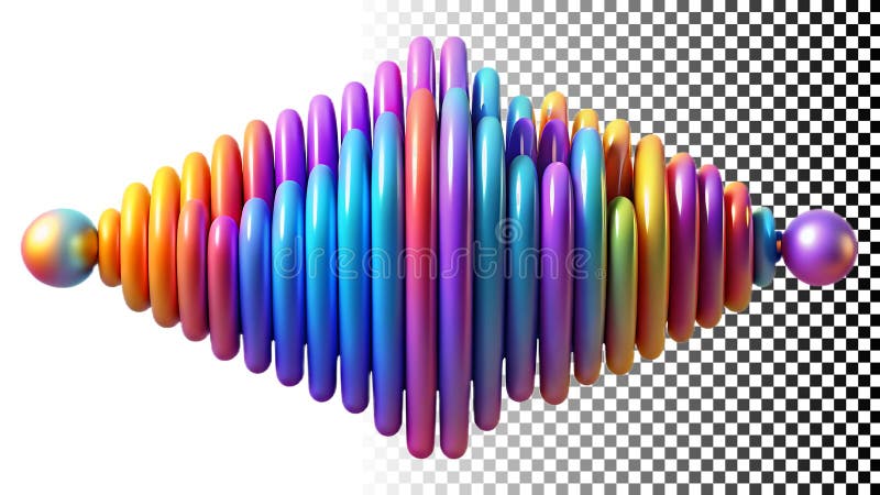 Abstract Colorful Stacked Shape, Representing Data Visualization or ...