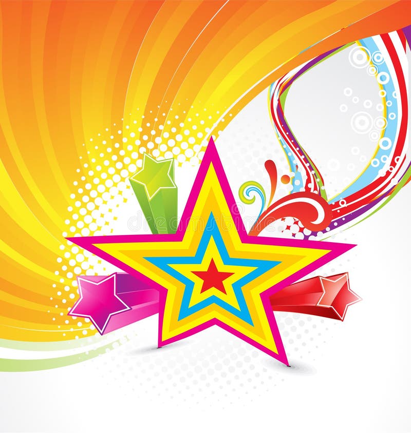 Abstract Colorful Star Background Stock Vector - Illustration of border ...