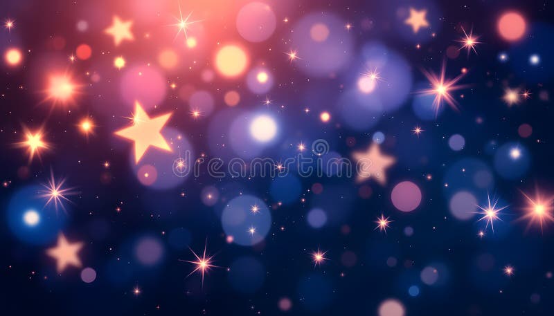 Abstract Colorful Starry Background with Soft Bokeh and Glittering ...