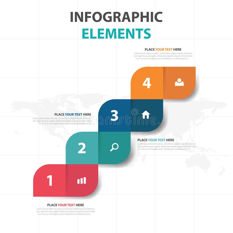 Colorful Step Numbers 1-10 and Graph - Modern Design Idea and Concept ...