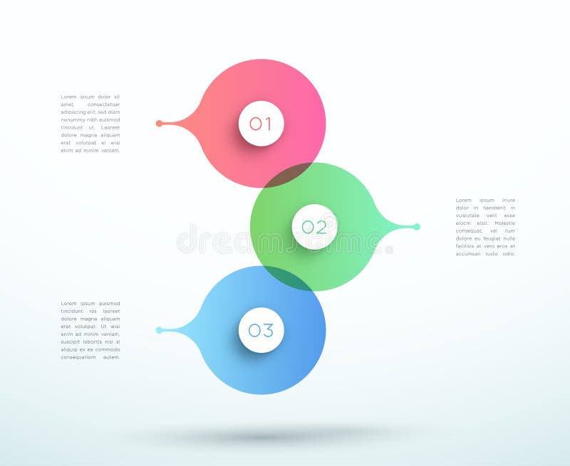 Abstract Vector 3d Stacked 3 Step Circle Infographic Stock Vector ...