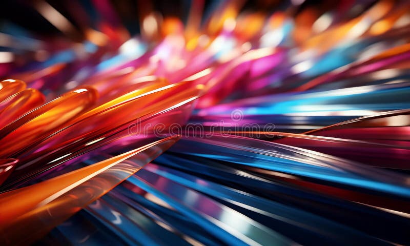 Abstract Colorful Streaks and Glossy Lines Creating a Dynamic, Vibrant ...