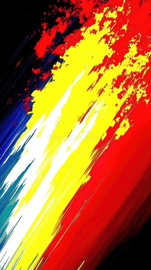 Abstract Colorful Streaks of Paint on a Dark Background, Creating a ...