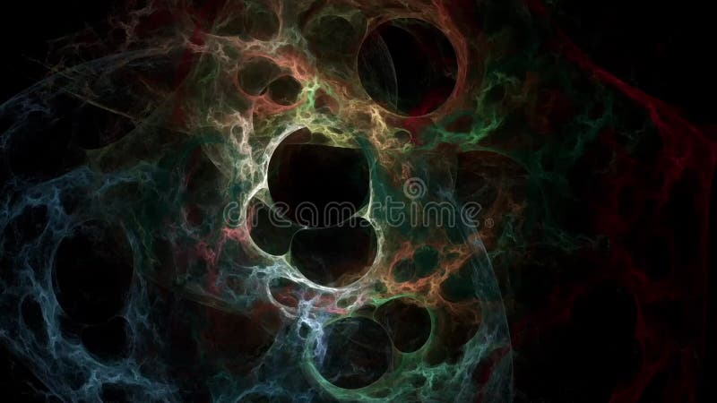 Abstract Colorful Structure with Cavities. Unusual Fractal Texture ...