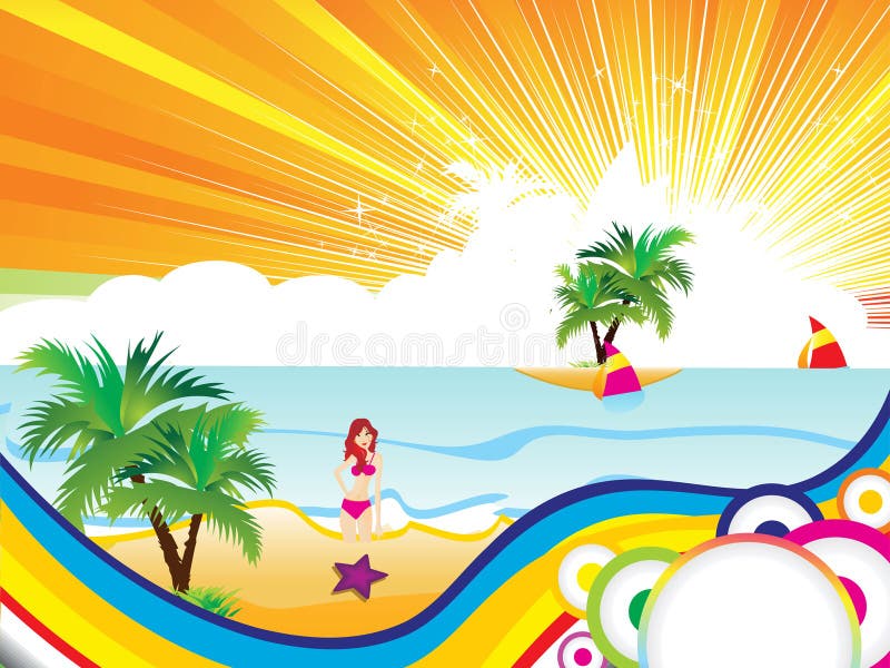 Abstract Colorful Summer Background Stock Vector - Illustration of ...