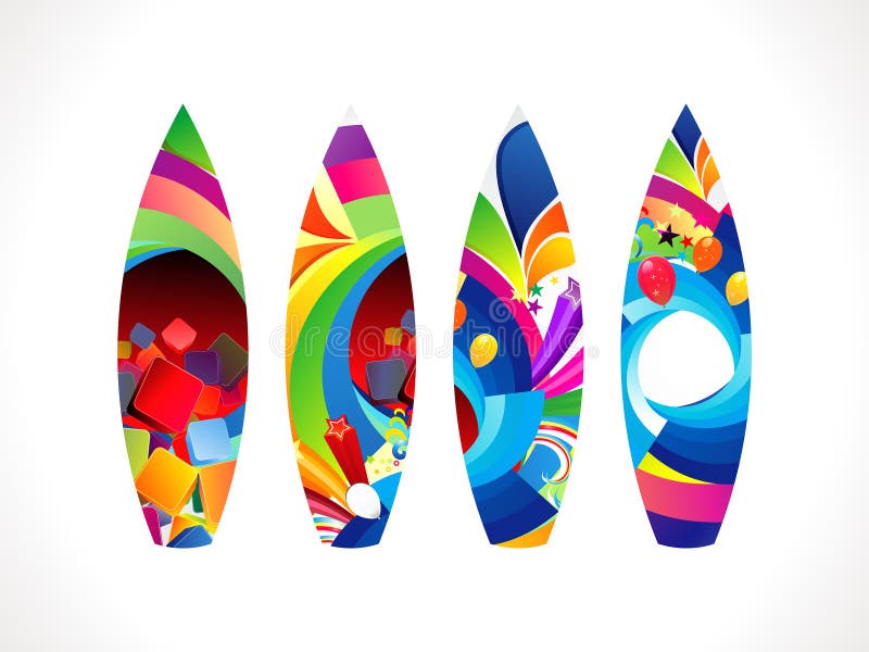 Abstract Surfboards Design Vectors Stock Vector - Illustration of ...
