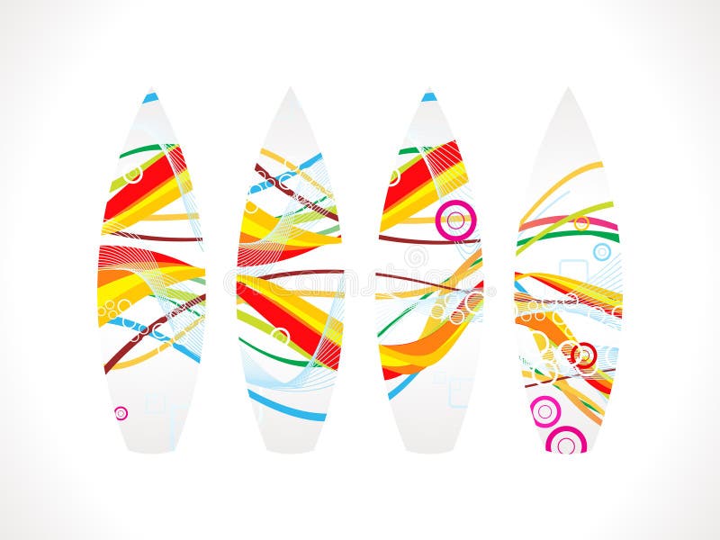 Abstract Surf Board Template Stock Vector - Illustration of ocean ...