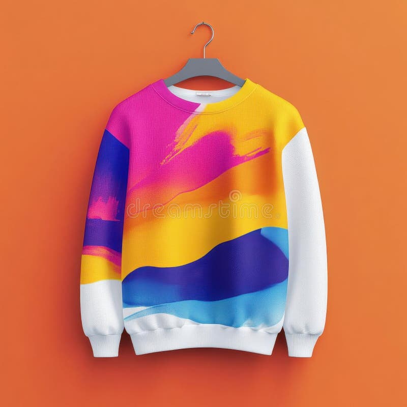 Colorful Hoodie with Abstract Style. Graphic Design Template Stock ...