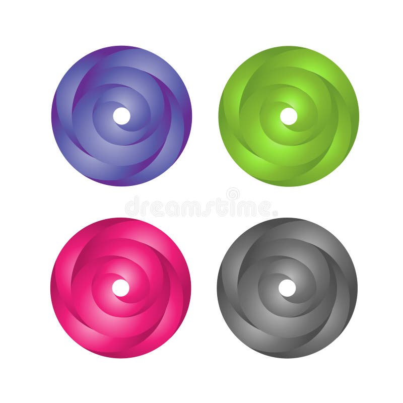 Colorful swirl circle logo stock vector. Illustration of cycle - 154426400