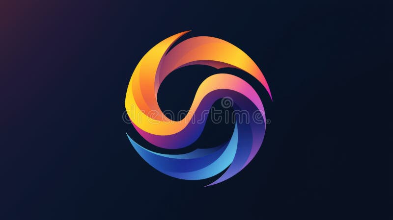 Abstract Colorful Swirl Logo Design Stock Illustration - Illustration ...