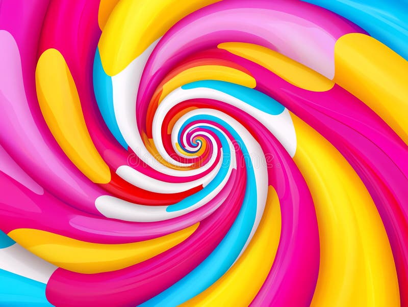 Abstract Colorful Swirl Pattern, Psychedelic Art Stock Illustration ...
