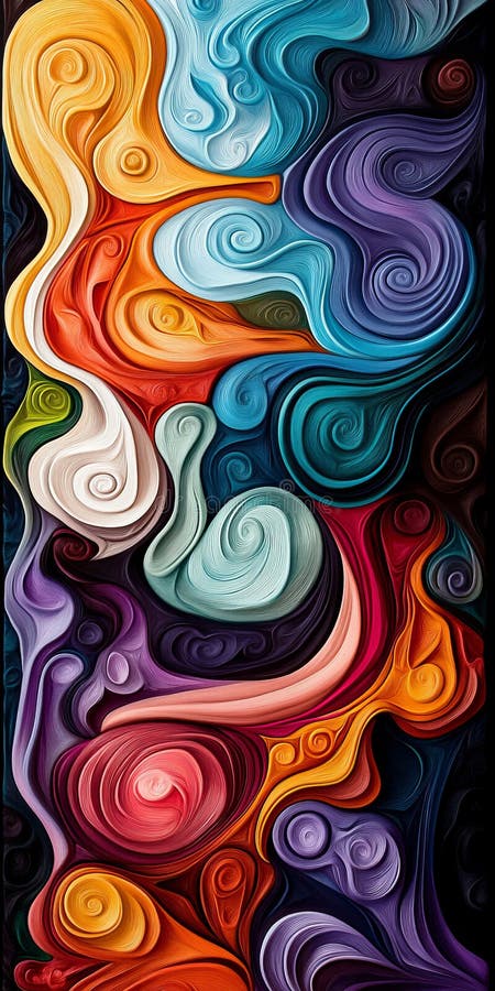 Abstract Colorful Swirl Pattern with Vibrant Hues and Dynamic Flowing ...