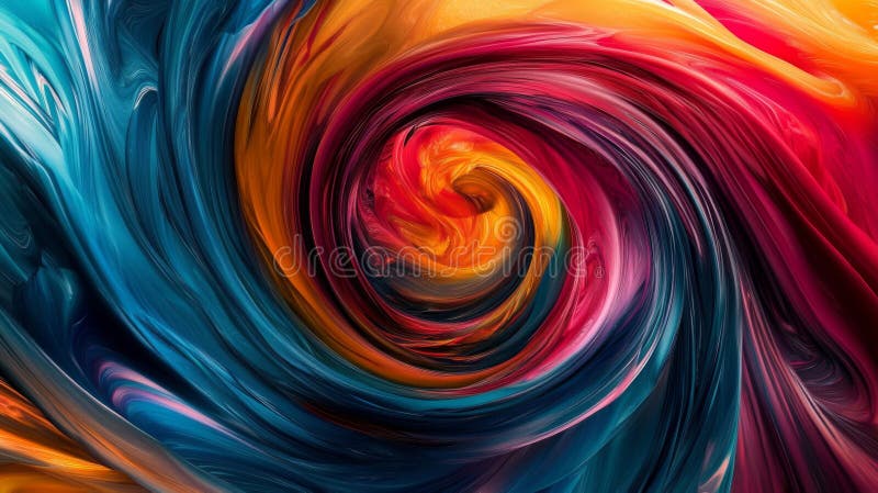 Abstract Colorful Swirl Vortex: Dynamic Fluid Paint Texture Stock ...