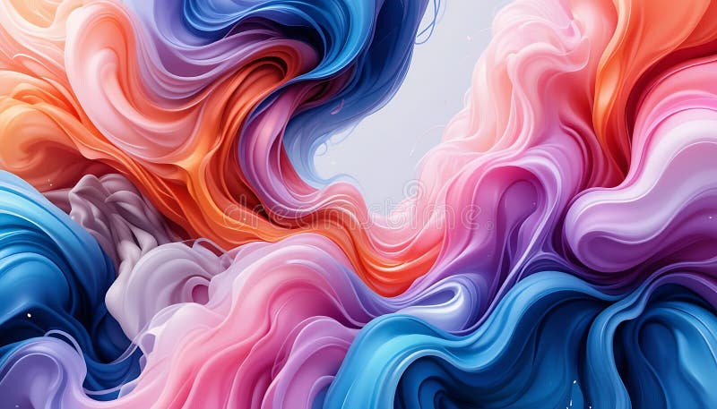Abstract Colorful Swirls Art Background with Dynamic Fluid Motion Stock ...