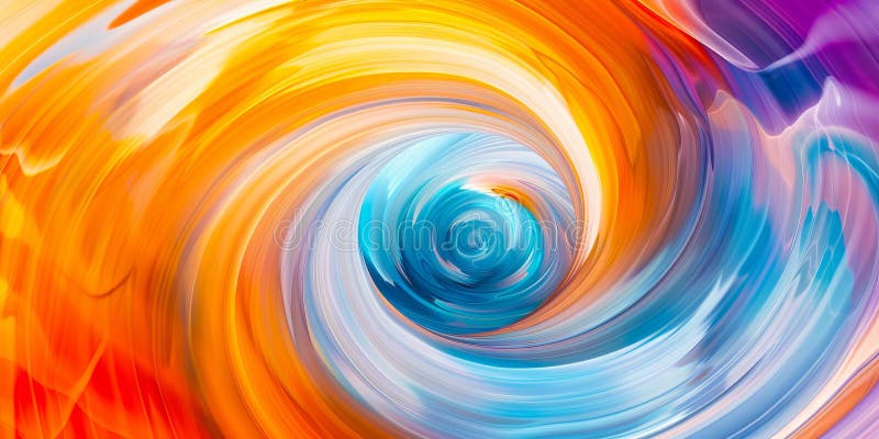 Abstract Colorful Swirls in the Center of a White Background Stock ...