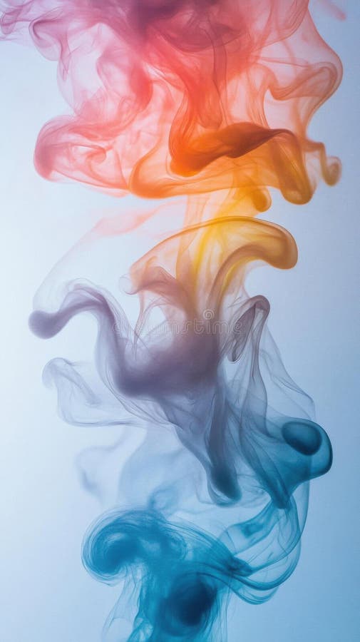 Abstract Colorful Swirls, Ink Diffusion in Water Stock Illustration ...