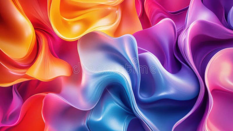 Abstract Colorful Swirls and Waves - a Symphony of Color and Form Stock ...