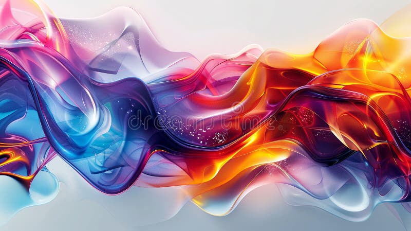 Abstract Colorful Swirls on White Background Stock Illustration ...