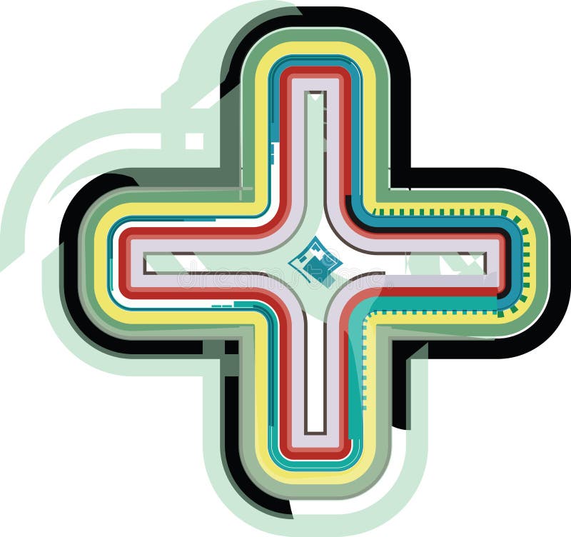 Abstract cross Symbol stock vector. Illustration of concept - 100428383
