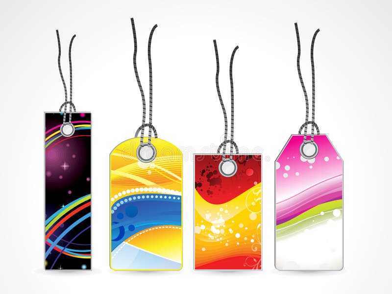 Abstract colorful tags stock vector. Illustration of element - 17443541